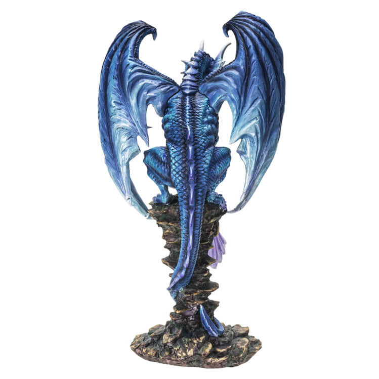 Guardian Dragon Protecting Fairy & Cat Figurine - Fantasy Statuary ...
