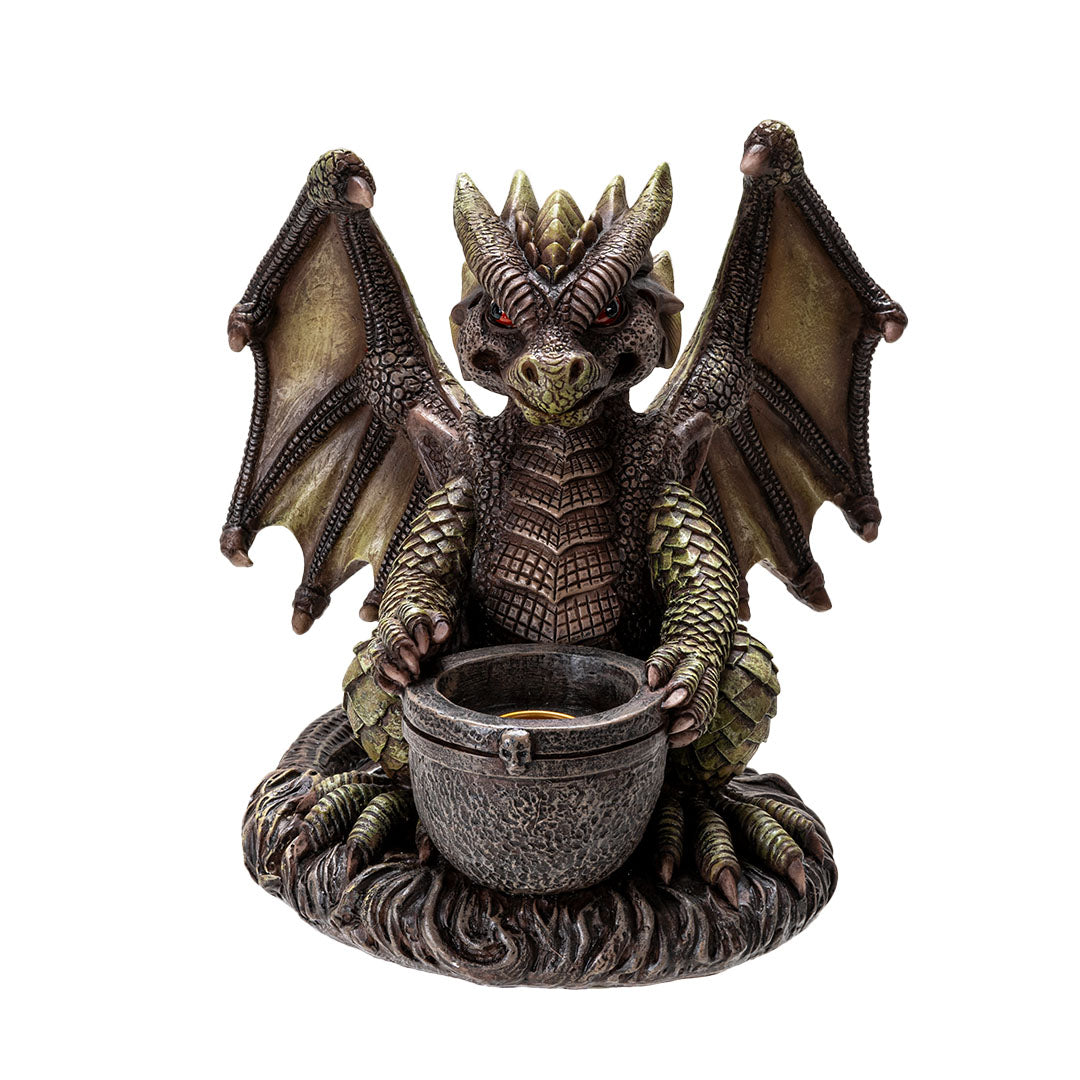 Dragon Cauldron Candle Holder - Fantasy Home Décor & Collectibles ...