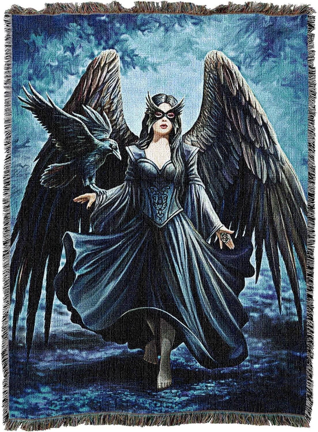 Raven Angel Tapestry Blanket - Anne Stokes - Fantasy Gifts ...