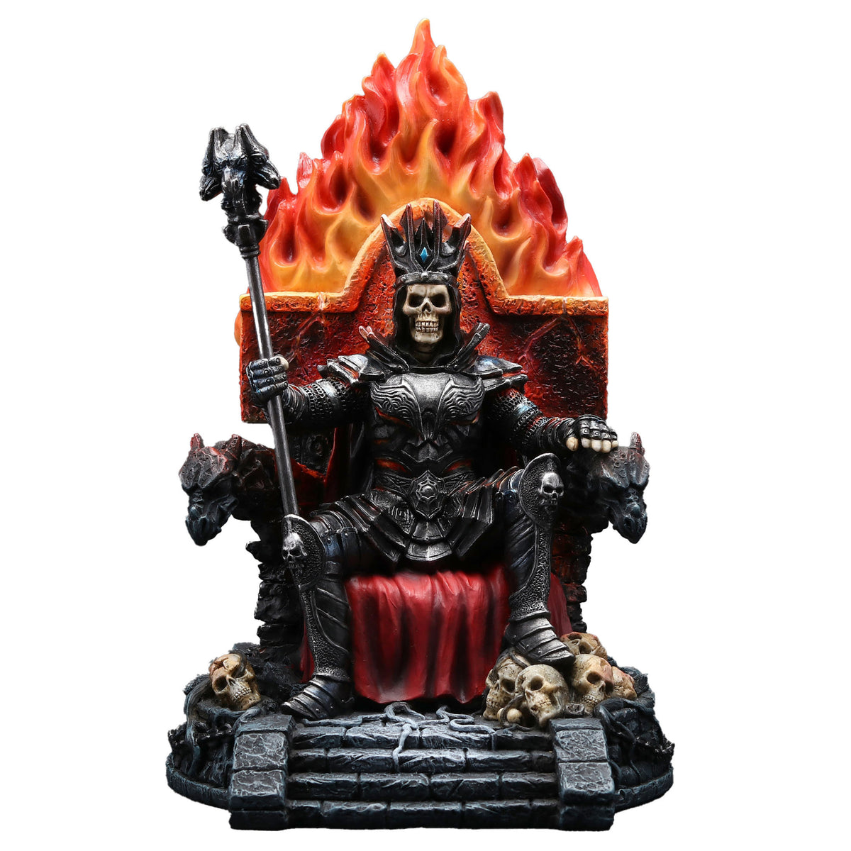 Inferno Skeleton Sovereign Figurine - Spooky Gifts - Fantasy Décor ...