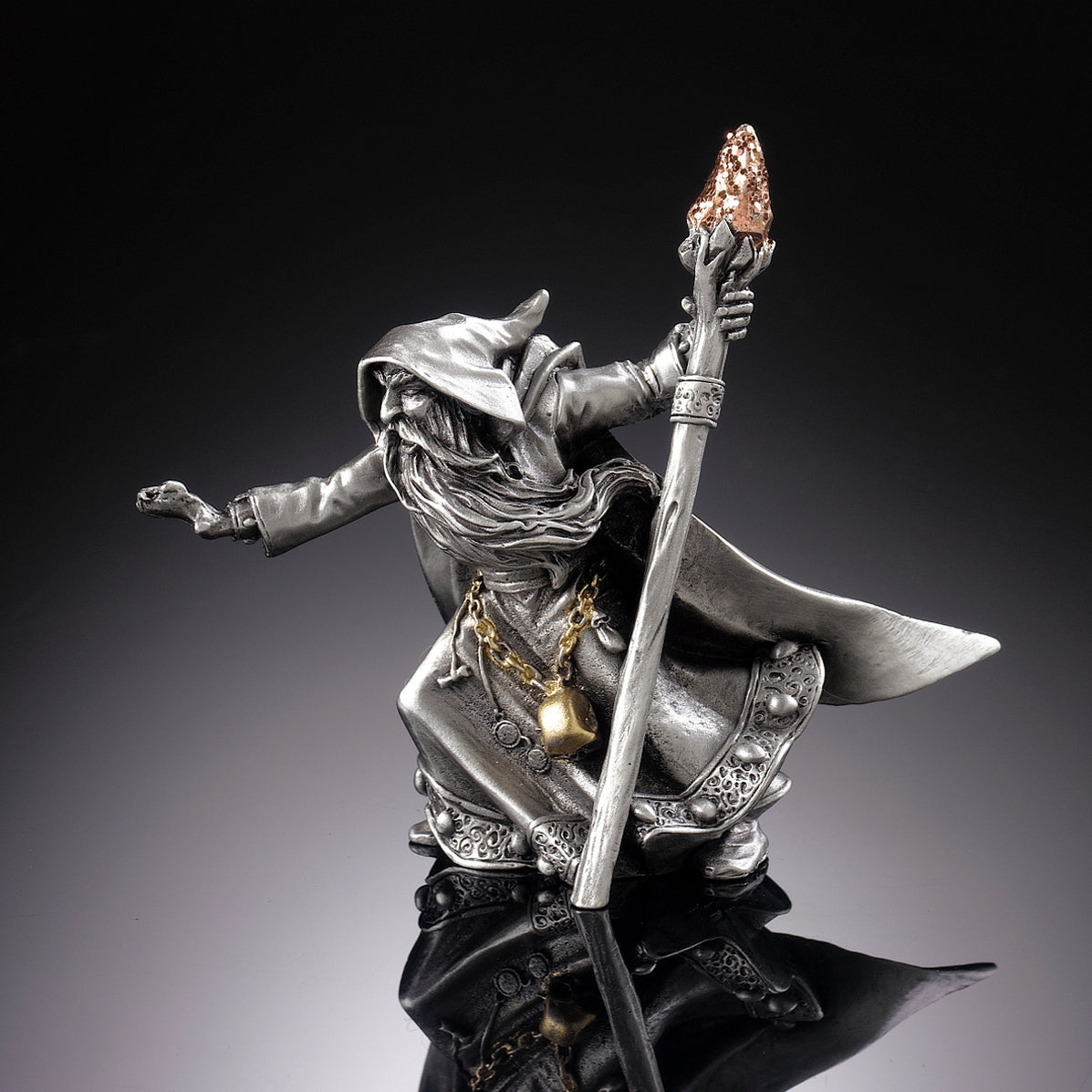 Braxus the Red Wizard: Pewter Wizards by Rawcliffe — FairyGlen Store