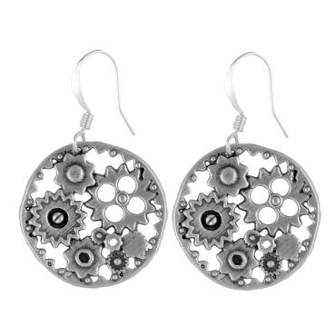 Cog & Wheel Earrings: Jewelry – FairyGlen Store