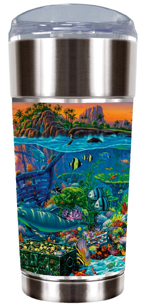 Coral Reef Island Travel Mug: Underwater Mugs & Gifts – FairyGlen Store