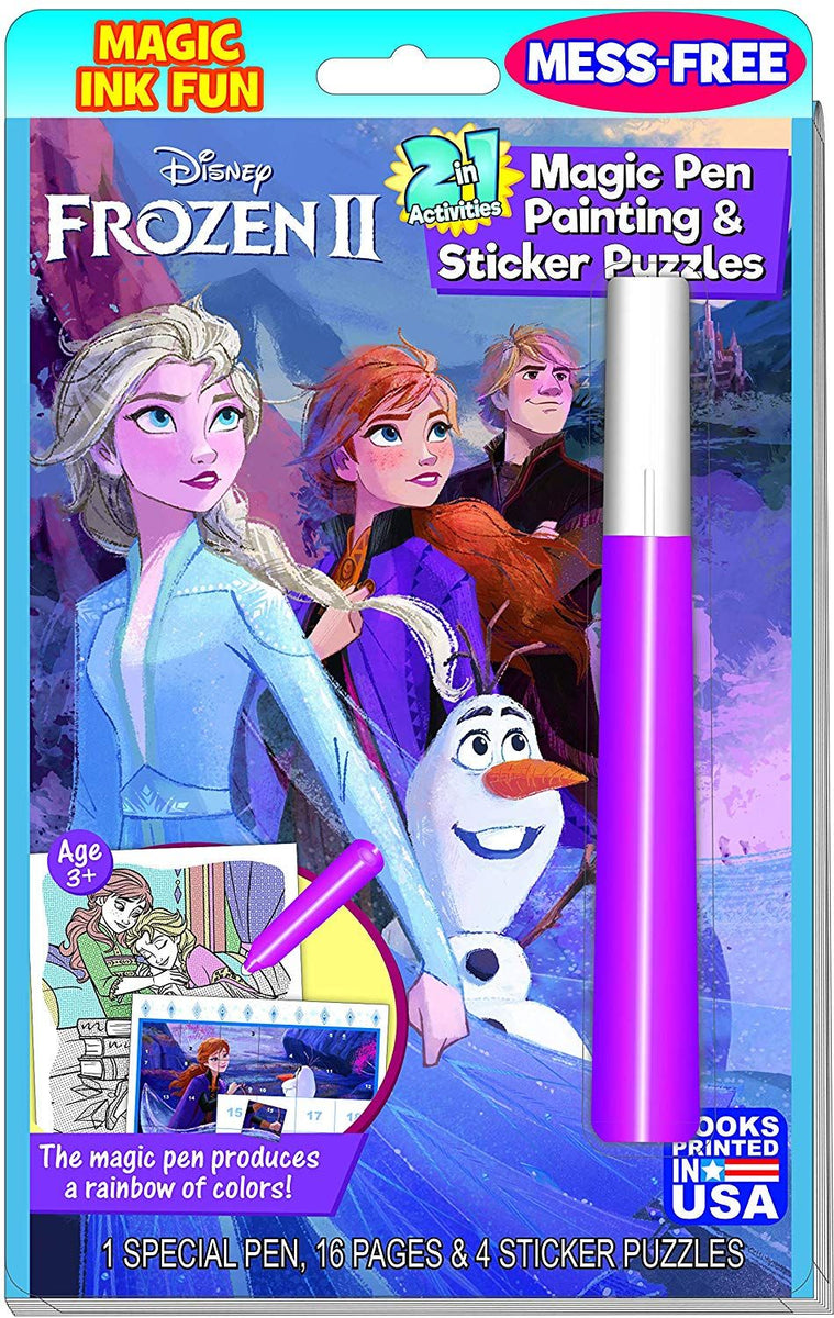 Disney Frozen 2 Magic Pen Painting and Sticker Puzzles 2-in-1 Mess-Free ...