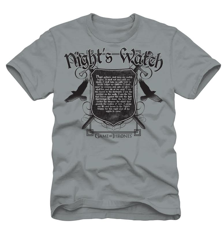 Night's Watch T-Shirt: Game of Thrones Gifts — FairyGlen Store