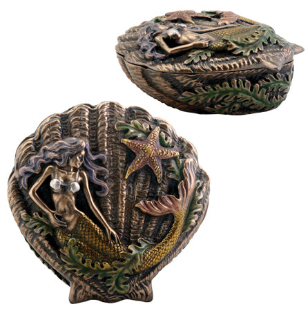 Mermaid Shell Trinket Box - Mermaid Gifts - Fantasy Décor ...