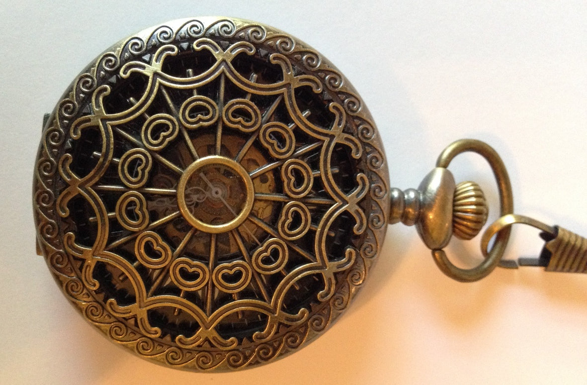 Spiderweb Pocket Watch: Steampunk Pocket Watch: Wind Up Pocket Watch ...